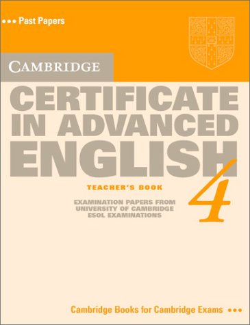 Amazon.com: Cambridge Certificate in Advanced English 4 Teacher's book ...