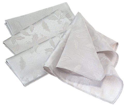 Buy Lenox Holly Damask Napkin 4-Pack, Platinum Online at Low Prices in ...