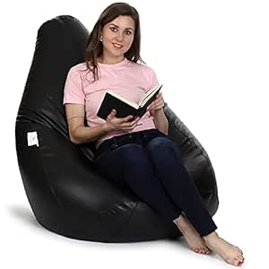 KAM'S LIEU XXXL Premium Faux Leather Comfortable Ready to Use Bean Bag ...