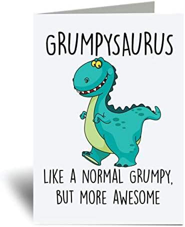 60 Second Makeover Limited Grumpysaurus Greeting Cards Grumpy Dinosaur ...