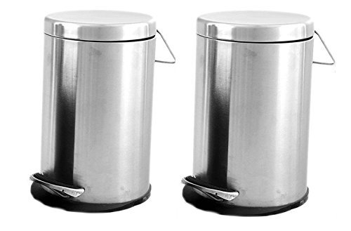 King International Stainless Steel Dustbin for Kitchen, Steel Pedal ...