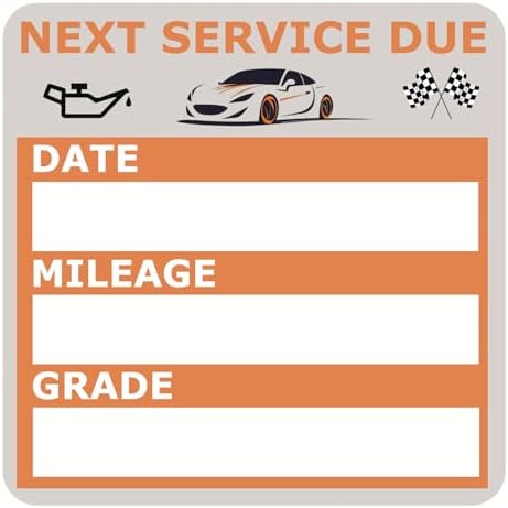 Amazon.com - JINCH Oil Change Stickers Static Cling, 120pcs 2x2 Inches ...