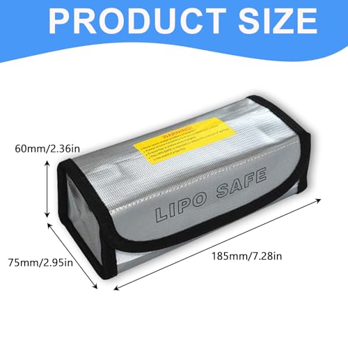 Lipo Battery Safe Bag - Fireproof Safety Protection for Secure Storage ...