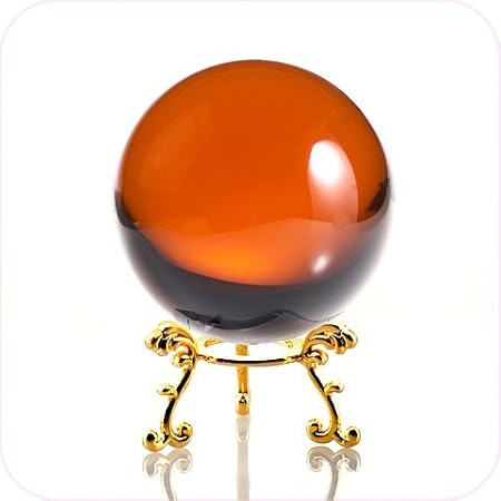 Amazon.com: Amlong Crystal Amber Crystal Ball 60mm (2.3 inch) Including ...