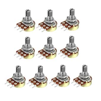Scriptronics® 100K Ohm Linear Taper Rotary Potentiometer Panel Pot ...