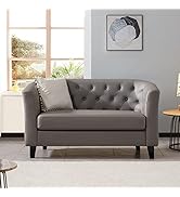 Amazon.com: Husbedom 51 Inches Loveseat Sofa, Mid-Century Modern Mini ...