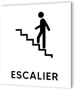 DECOHO - Pictogramme Escalier Gauche - Panneau signalétique Dibond ...