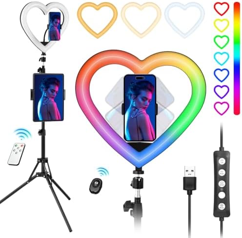 Amazon.com: NANBEITONG13'' Selfie Ring Light with 73'' Tripod Stand and ...