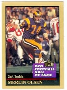 Amazon.com: Merlin Olsen football card (Los Angeles Rams) 1991 Enor ...