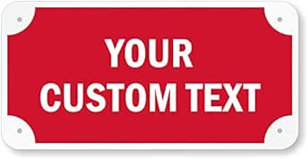 Amazon.com: SmartSign Letrero personalizado "Add Your Custom Text", 12 ...