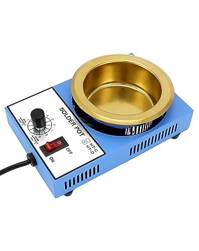 QWORK Solder Pot, 300W 110V, 100mm Soldering Bath Titanium Plate ...