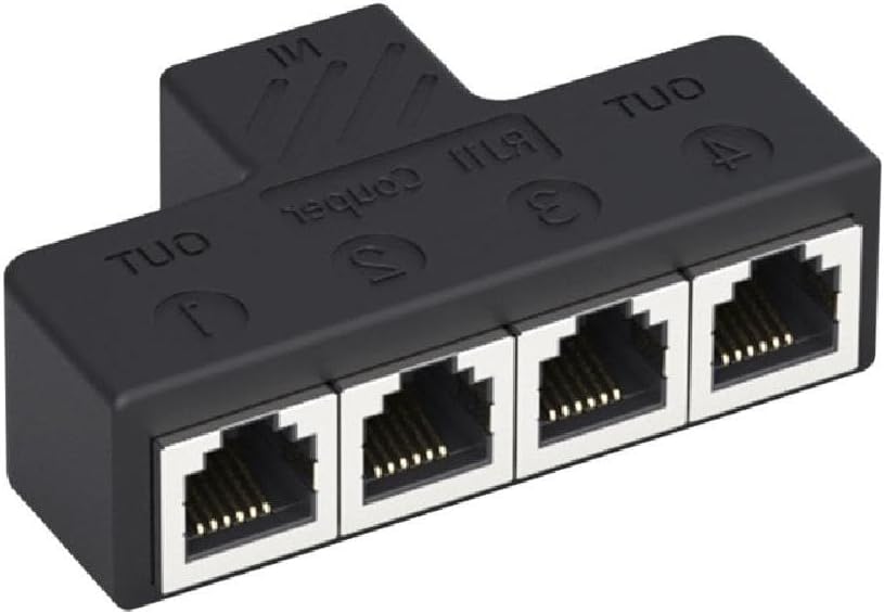 oueyfer 3-Way/4-Way RJ11-6P6C Telephone Socket Splitter Adapter ...