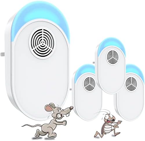 Ultrasonic Pest Repeller, Electronic Insect Repellent Mouse Traps 4 ...