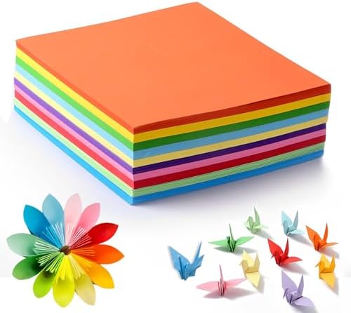 100 Sheets A4 Coloured Paper - Assorted Colours for DIY Arts & Crafts ...
