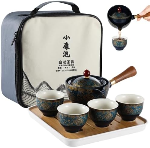 Amazon.com | Porcelain Chinese Gongfu Tea Set, Portable Travel Teapot ...