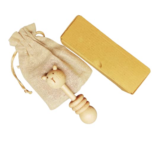 Buy Ji and Ja Toddler Wooden Neem Wood Dumble Rattler Cum Child Safe ...