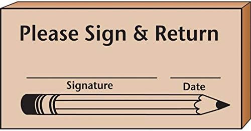Amazon.com : Sign & Return Teacher's Stamp - 1.75" x 2", 1 Wooden ...