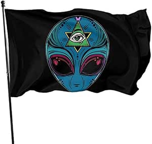 Amazon.com : Illuminati Alien UFO Eyes Garden Flag 3x5 Ft Decor Outdoor ...