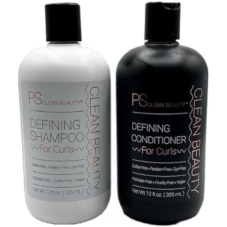 Amazon.com : PS Clean Beauty defining for curls Shampoo and Conditioner ...