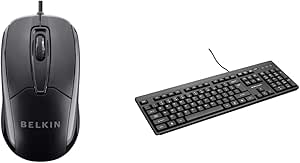 Belkin Wired USB Mouse | BlueDiamond USB Keyboard (Connect Basic ...