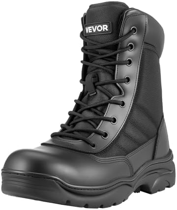 VEVOR Men's Military Tactical Boots, 203 mm Combat Hiking Work Boots ...