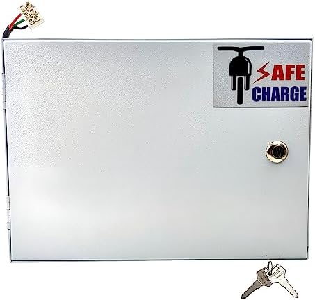 Electric Vehicle Charger Safety Box with Lock- Durable Metal Body ...