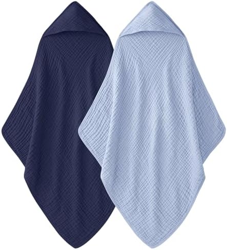 Amazon.com : Unnivoll Hooded Baby Towels for Newborn - 2 Pack, 100% ...
