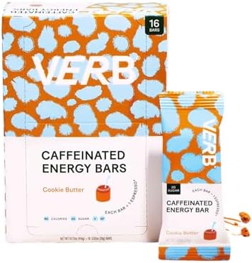 Amazon.com : Verb Energy - Cookie Butter Caffeinated Snack Bars - 90 ...