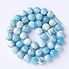 Amazon.com: 10MM 36PCS Natural Blue Larimar Gemstone Crystal Beads for Jewelry Making DIY Bracelet