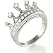 Amazon.com: CZ Sterling Silver Five Point Crown Ring Size 7 : Arts ...