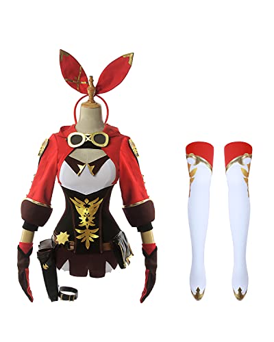 NSPSTT Genshin Impact Cosplay Amber Cosplay Outfit Halloween Outfit ...