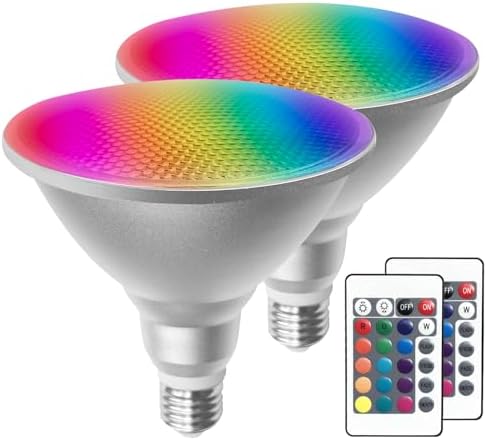 LXKBD 2 Pack LED Flood Light Bulbs for Christmas Outdoor, Par38 Warm ...