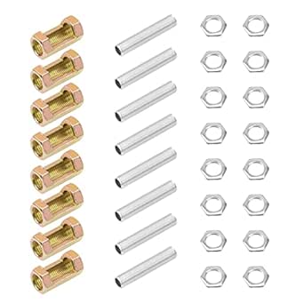 Rrina 8 Sets M10 Lamp Pipe Repair Parts Kits, M10x30 Hexagon Open Nut ...