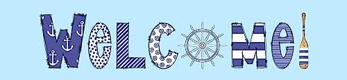 Amazon.com: Nautical Welcome Sign for Steel Door, Weatherproof Exterior ...