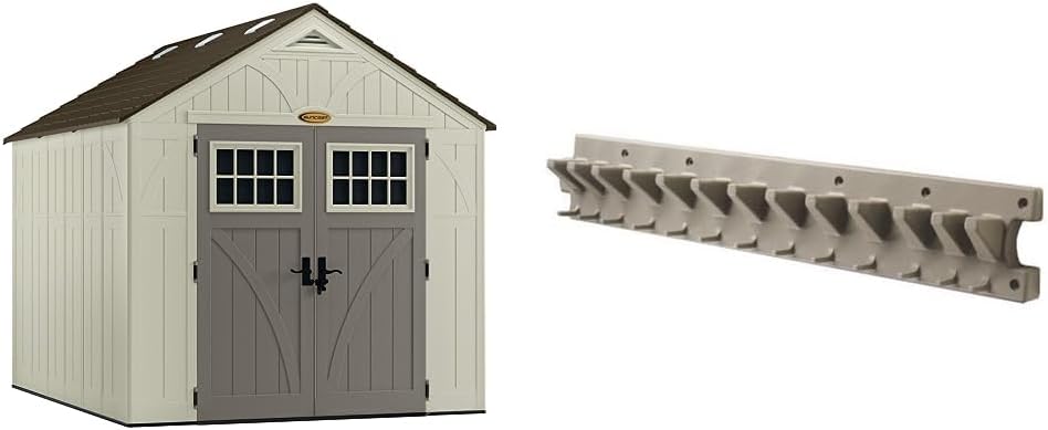Amazon.com : Suncast 8' x 10' Heavy-Duty Resin Tremont Storage Shed ...