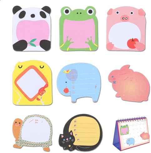 Amazon.com : Ouligay 160 Sheets Cute Sticky Notes Cartoon Animals ...