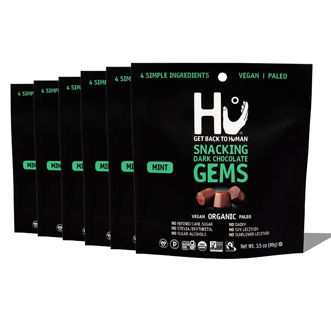 Amazon.com : Hu Organic Snacking Mint Dark Chocolate Gems, Natural ...