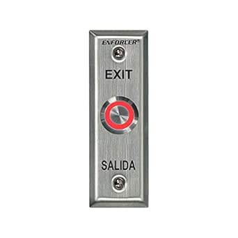 SECO-LARM Enforcer Slimline Request-to-Exit Plate with 1" Illuminated ...