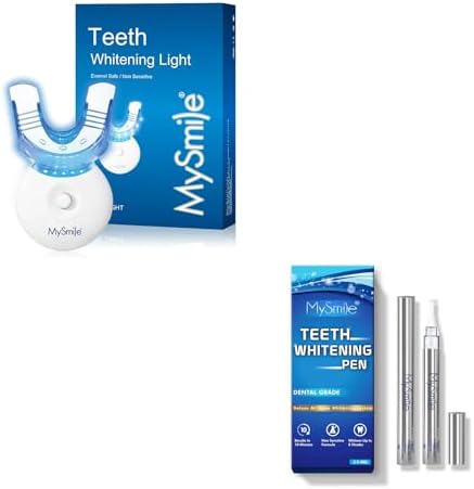 Amazon.com: MySmile Teeth Whitening LED Light with Pen Mint Gel Enamel ...