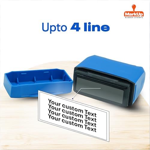 Pre-Inked Stamp – Custom Medium Rubber Stamp | Up to 4 Lines | 49x19mm ...