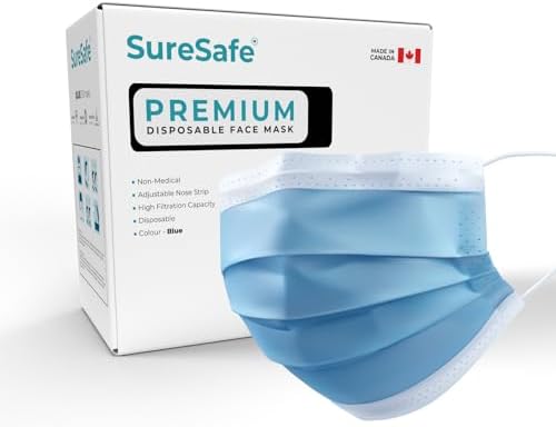 BINKT 50-Pack Disposable Face Masks 3-Ply Protection Adult Disposable ...