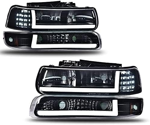 Amazon.com: CNNELL LED DRL Headlight Assembly Compatible with Chevy ...