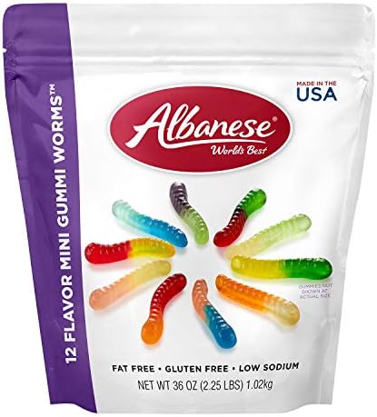 Amazon.com: Albanese World's Best 12 Flavor Gummi Bears, 2oz Bag of ...