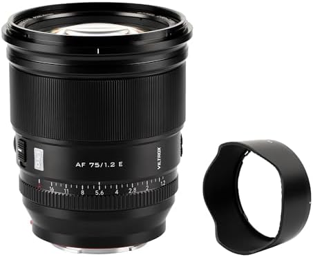 Amazon.com : VILTROX 75mm f/1.2 E Lens for Sony E Mount, PRO 75mm f1.2 ...