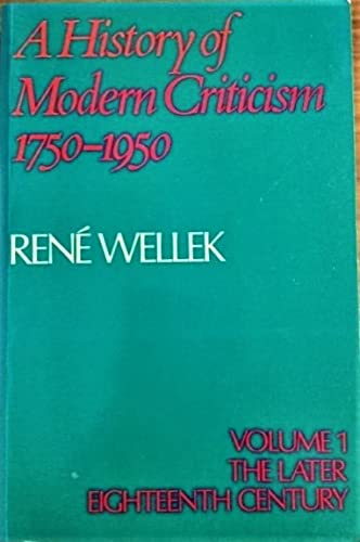 Amazon.com: A History of Modern Criticism 1750-1950: Volume 1, The ...