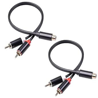 Amazon.com: Wozzo RCA Y Splitter, 2 Pack RCA Female to Dual RCA Male Cable Splitter Adapter, 8 ...