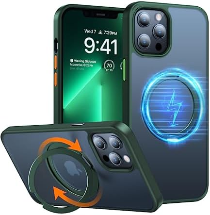 Amazon.com: TORRAS 360° Rotatable Ring for iPhone 13 Pro Case, Compatible with Magsafe with ...