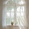 Amazon.com: Sutuo Home Ivory Lace Curtains 84 Inches Long 2 Set, Sheer ...
