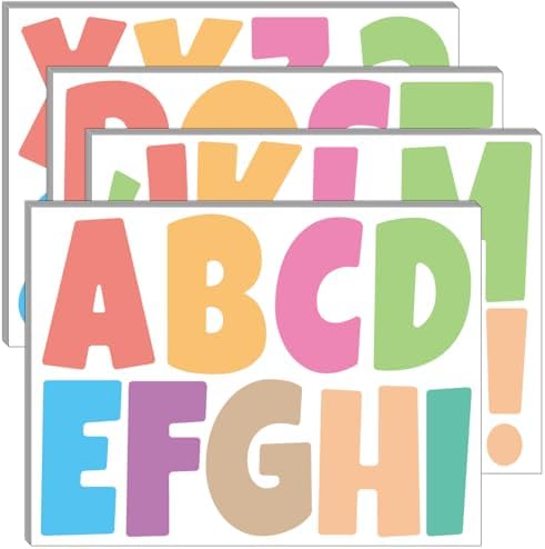 Amazon.com : Bemeol Bulletin Board Letters Set 20 Sheets 4 Inch ...
