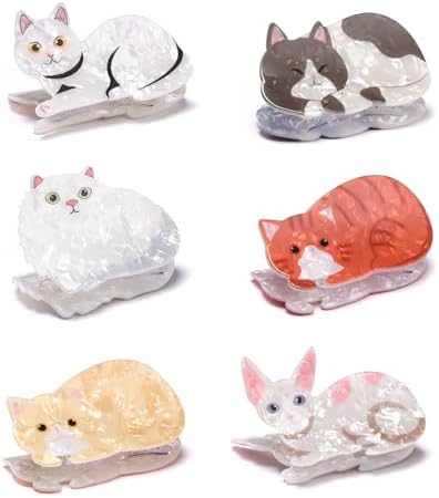 Amazon.com : Kogcmeetl 6 Pcs Cat Hair Clips, Cute Small Claw Clips for ...